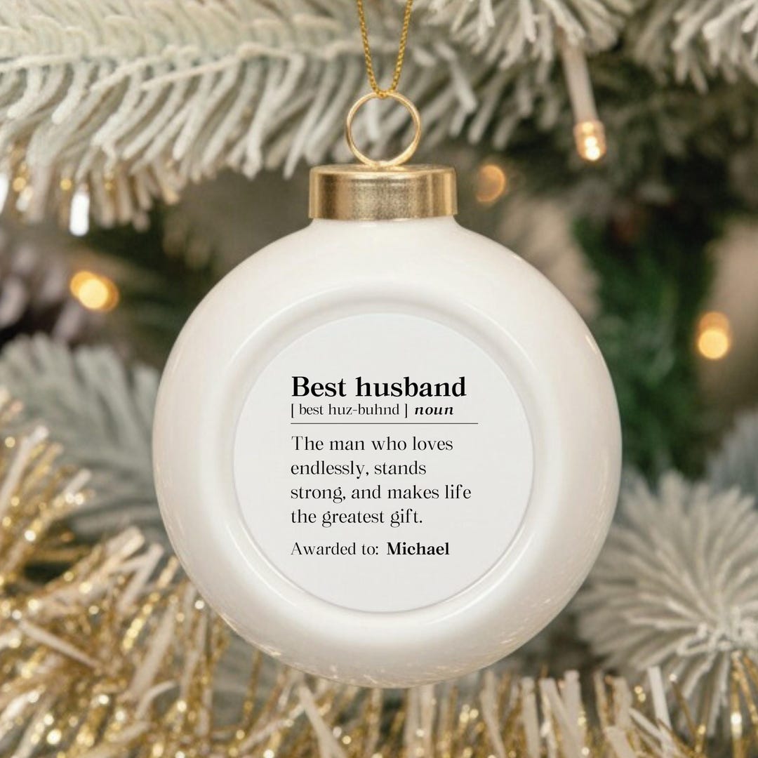 Best Husband Definition Personalized Ornament, Spouse Birthday Gift ...