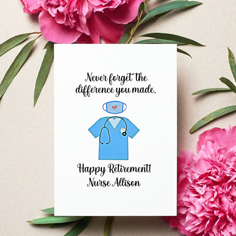 Personalized Nurse Happy Retirement Card Nurse Leaving Card - Etsy