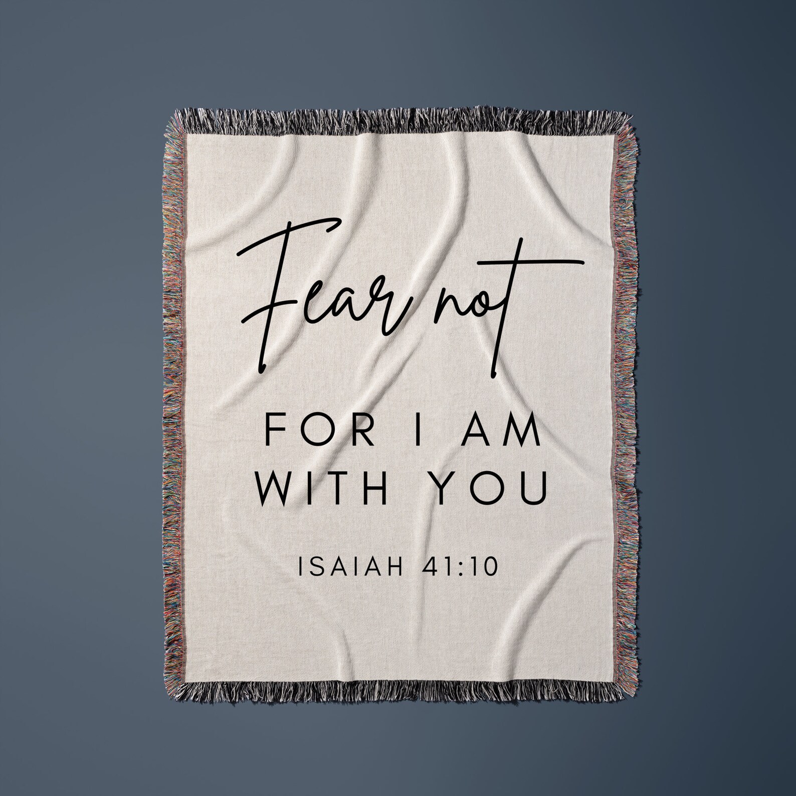 Fear Not for I Am With You Woven Blanket, Isaiah 41 10 Throw Blanket ...