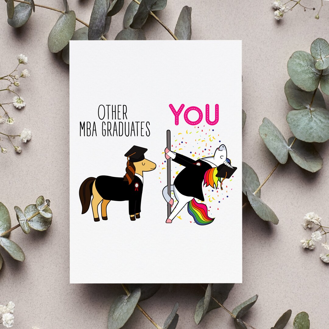 Mba Graduation Card, Master of Business Administration Gift, Funny Mba ...