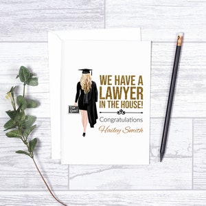 Personalized Lawyer Graduation Card for Her, Law School Graduate Gift ...