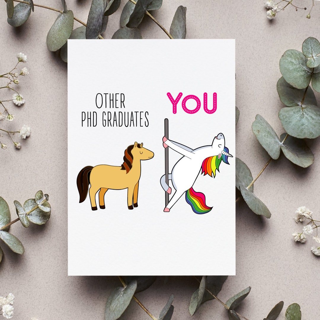 Phd Card, Phd Graduate Gift, Funny Phd Card, Doctor Folding Card, Phd ...