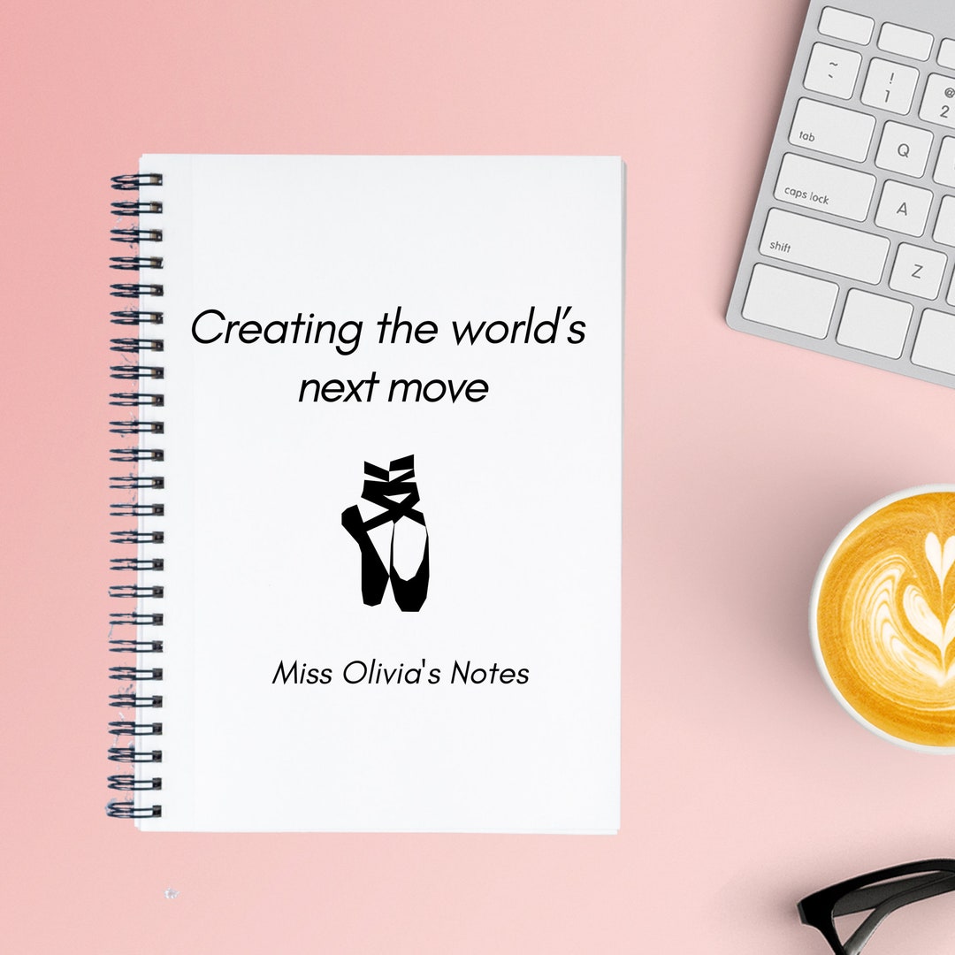 Personalized Dance Teacher Thank You Notebook, Custom Dance Teacher ...