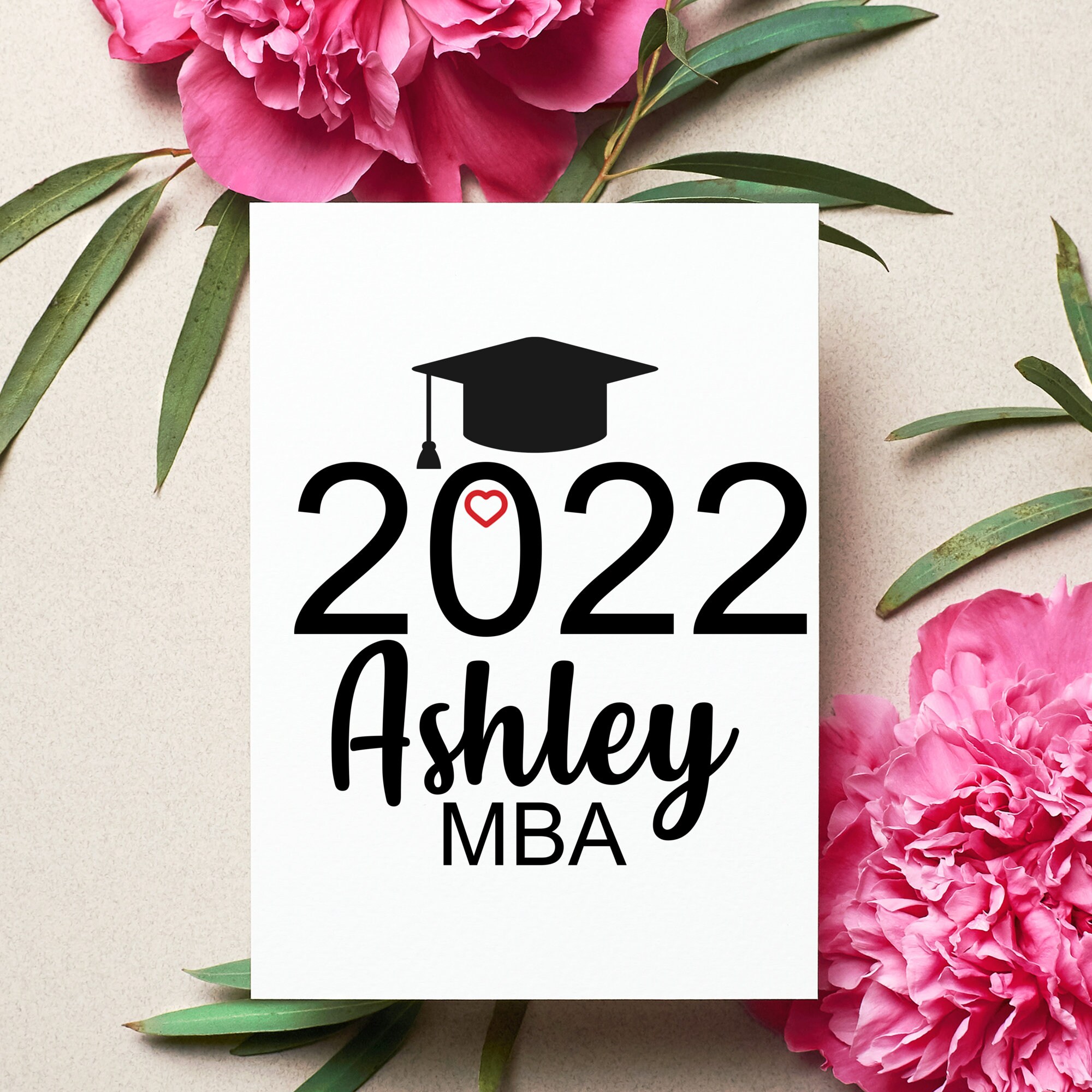 Personalized Mba Card Mba Graduation for Her Gift Mba - Etsy