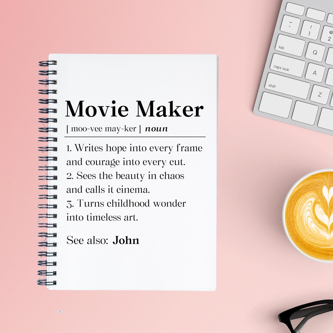 Movie Maker Definition Notebook, Movie Makers Graduation Gift, Film ...