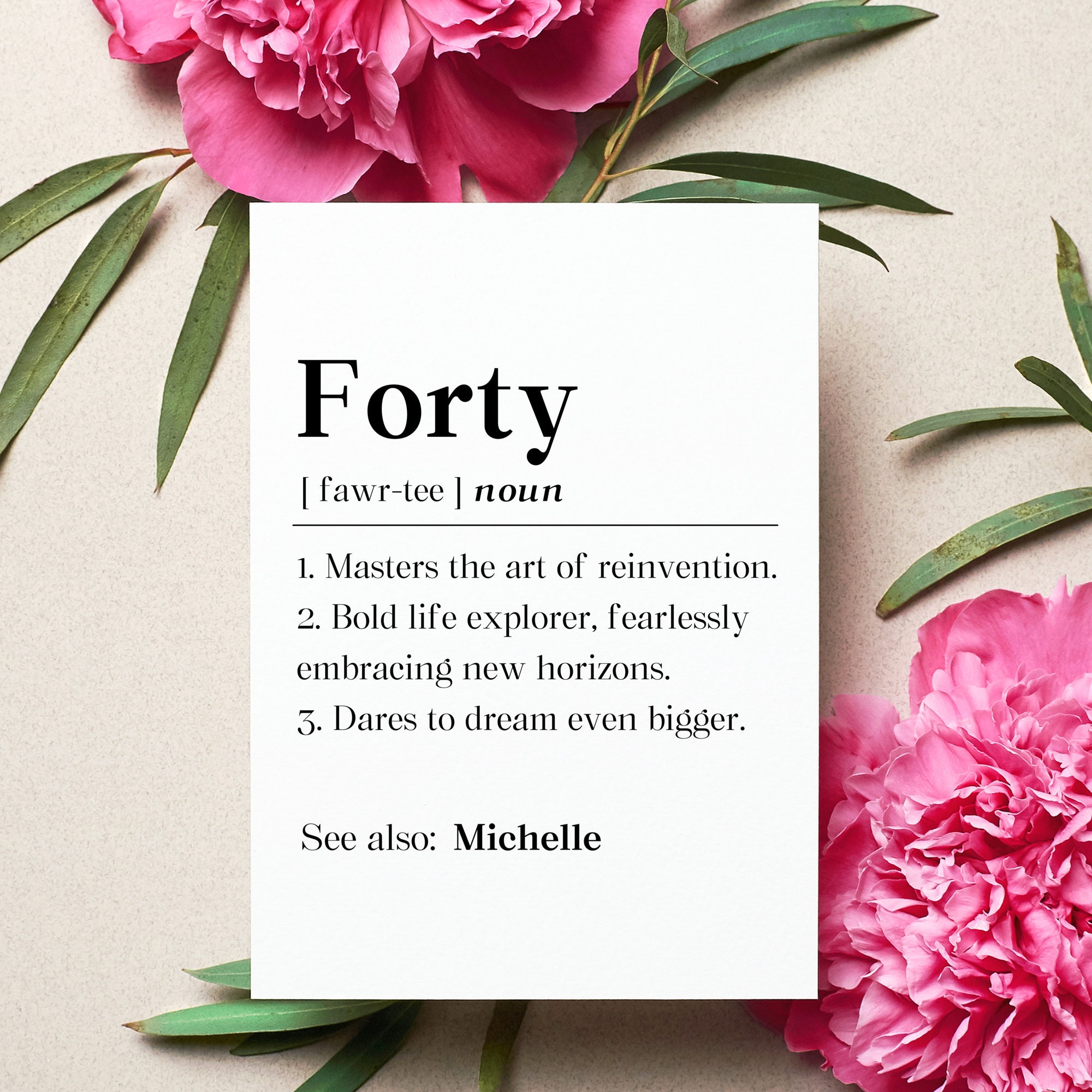 Personalized Forty Birthday for Best Friend Card, Daughter 40th ...