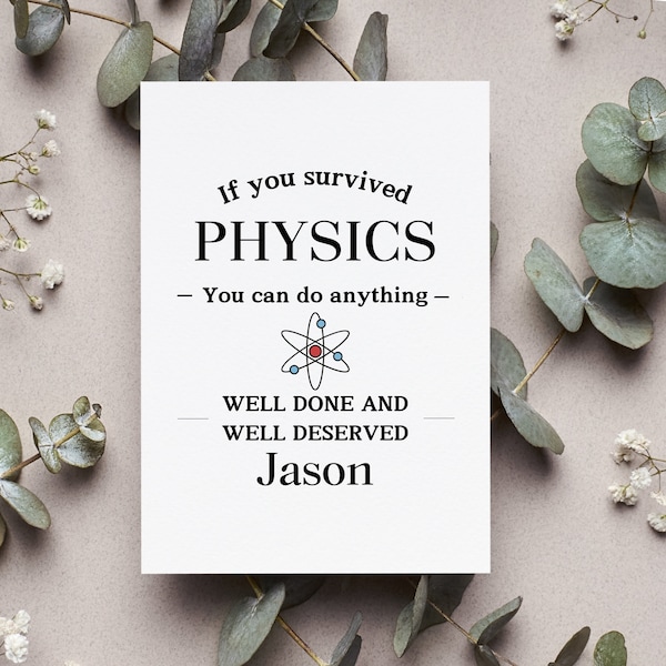 Physics Greeting Card - Etsy