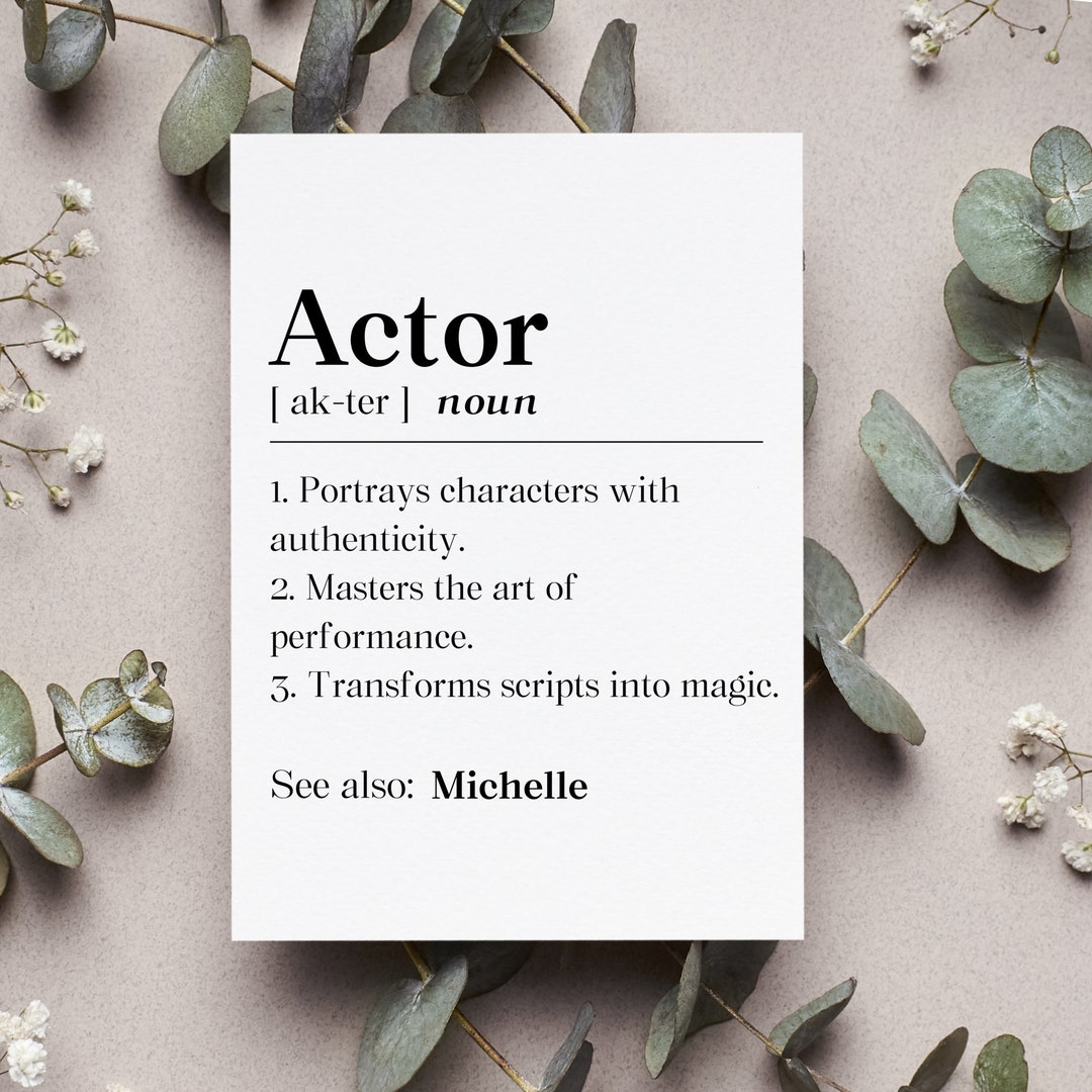 Personalized Actor Card, Drama Graduate Gift, Teather Student Greeting ...