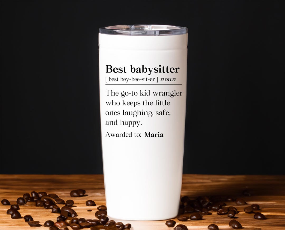 Personalized Best Babysitter Definition Tumbler, Custom Nanny Gift ...