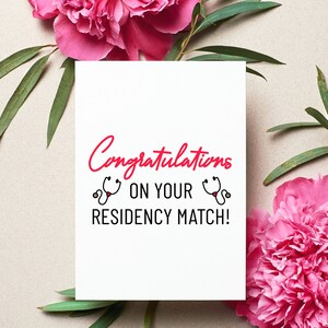 Residency Match Day Card, Match Day Congratulations Gift, Doctor ...