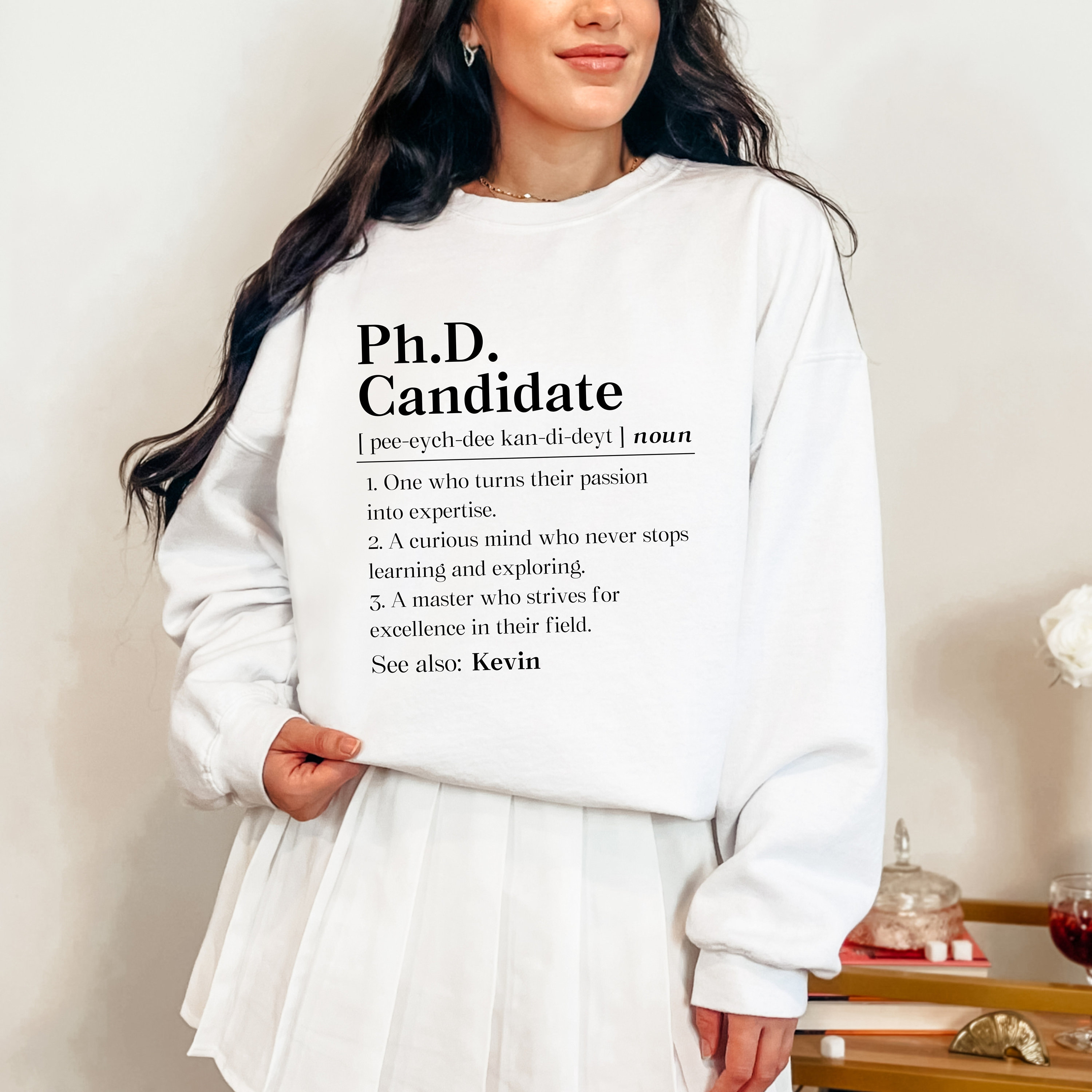 Phd Candidate Sweatshirt, Personalized Doctoral Student Sweatshirt ...