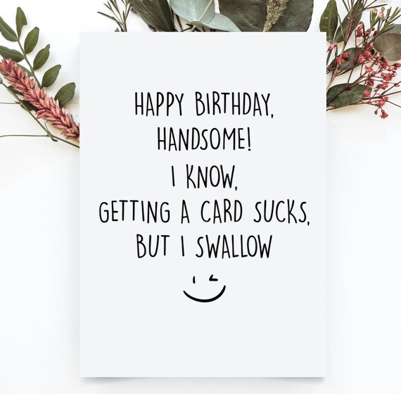 Naughty Birthday Card For Him Funny Birthday Card For Etsy