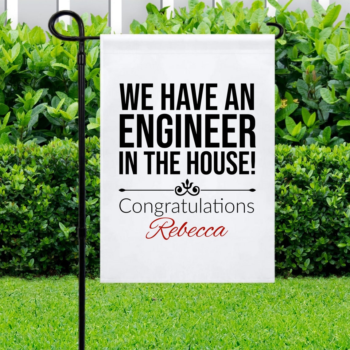 Personalized Engineer Graduation Garden Flag, Engineer Graduation Gifts ...