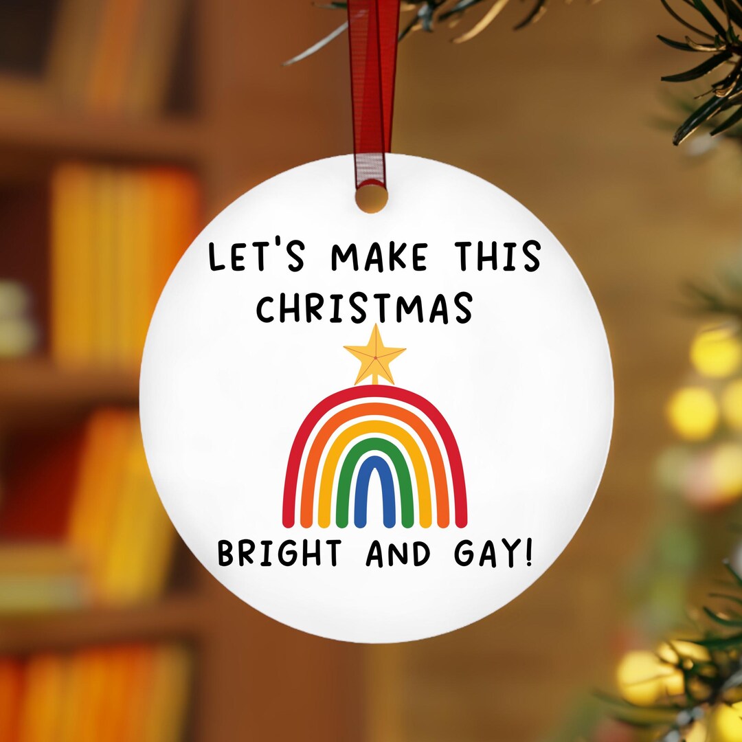 Gay Christmas Ornament, Lgbt Gift, Queer Christmas Ornament, Naughty ...