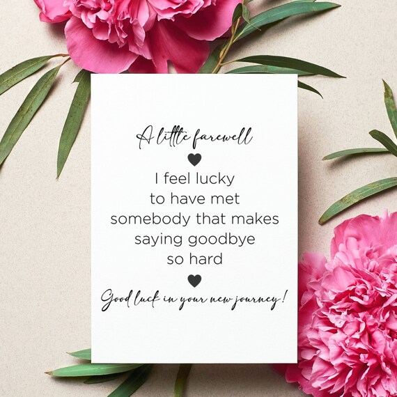 Coworker Goodbye Card Coworker Farewell Gift Coworker - Etsy