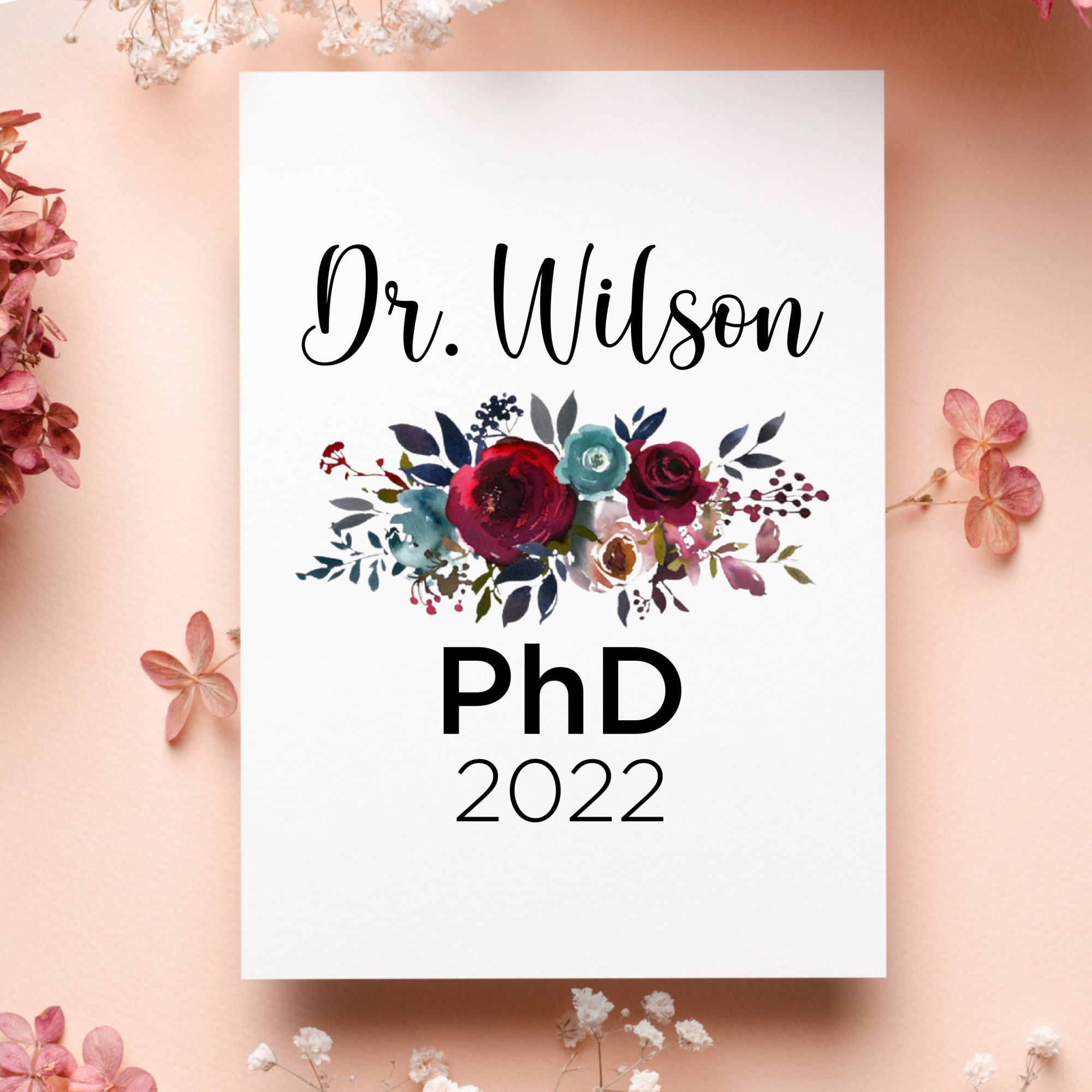 Personalized Phd Card Doctorate Graduation Greeting Card Phd - Etsy