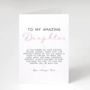 Daughter Leaving for College Card, Daughter Going to College Gift ...