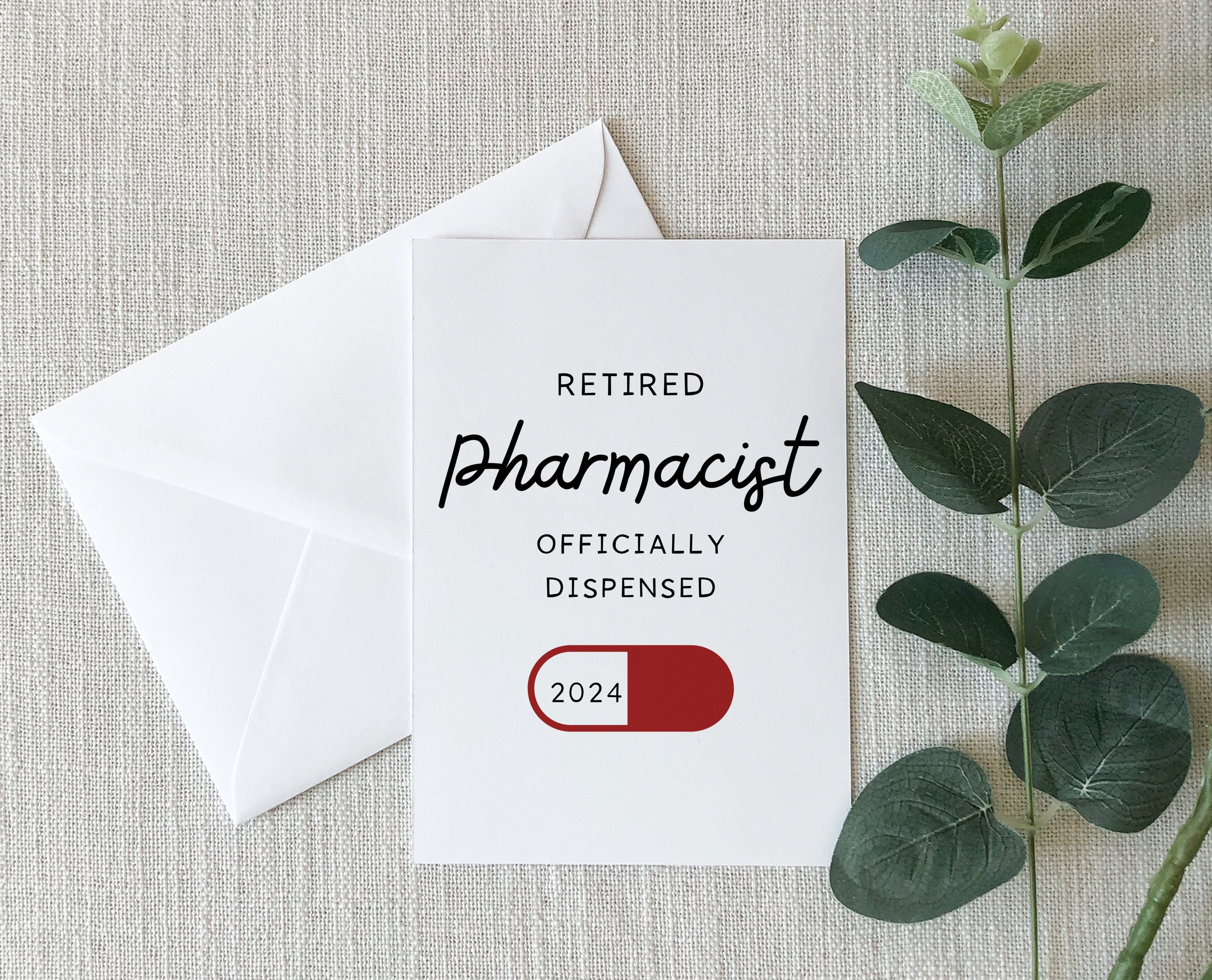 Personalized Retired Pharmacist Funny Card, Retired Pharmacy Tech Gift ...