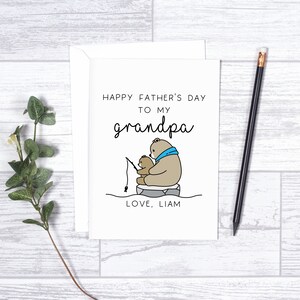 Happy Father's Day Grandpa Card, Custom Grandpa Father's Day Gift ...