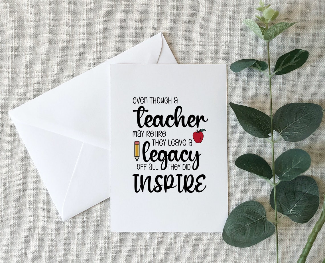 Teacher Retirement Card Teacher Retirement Gifts for Women - Etsy
