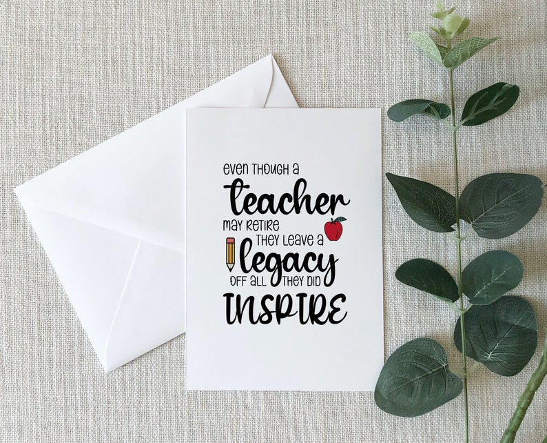 Teacher Retirement Card Teacher Retirement Gifts for Women - Etsy
