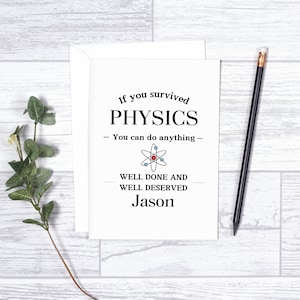 Personalized Physics Graduation Card, Funny College Grad Gift ...