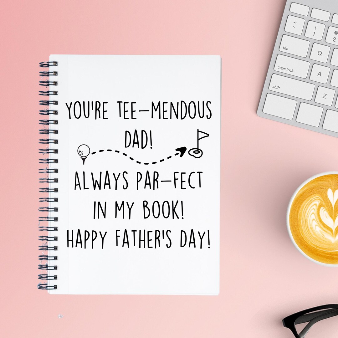 Happy Fathers Day Golfer Dad Notebook, Fathers Day Golf Dad Gift, Funny ...