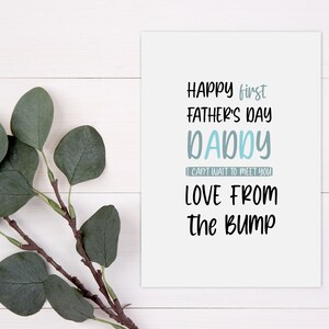 Daddy to Be Happy Fathers Day Card, Card From the Bump, Daddy First ...