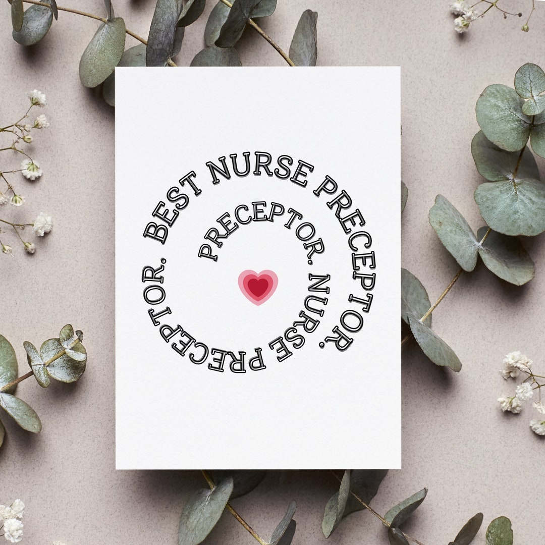 Nurse Preceptor Thank You Card Best Nurse Preceptor Birthday - Etsy