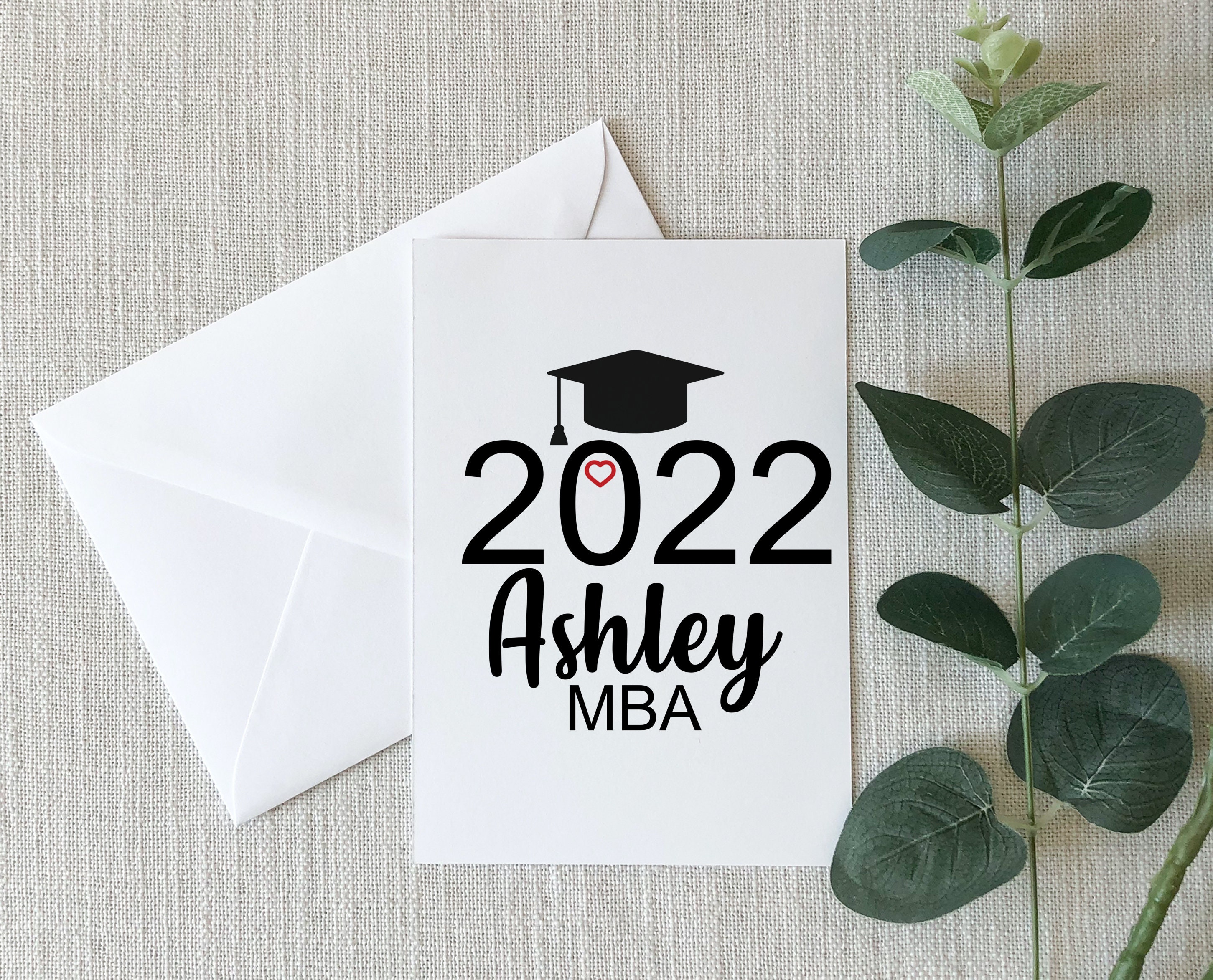 Personalized Mba Card Mba Graduation for Her Gift Mba - Etsy