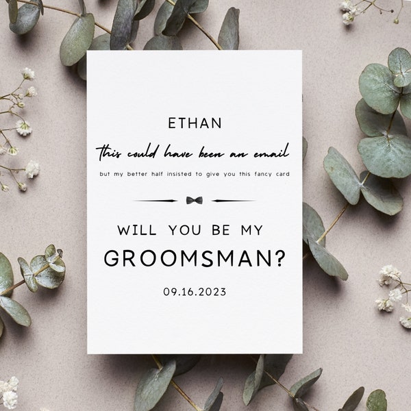 This Could Have Been a Text Groomsmen Card - Etsy