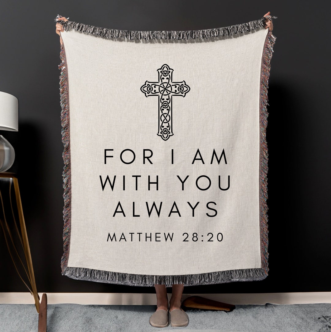 Pastor Woven Blanket, I Am With You Always Throw Blanket Gift, Matthew ...