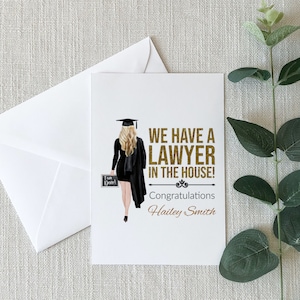 Personalized Lawyer Graduation Card for Her, Law School Graduate Gift ...