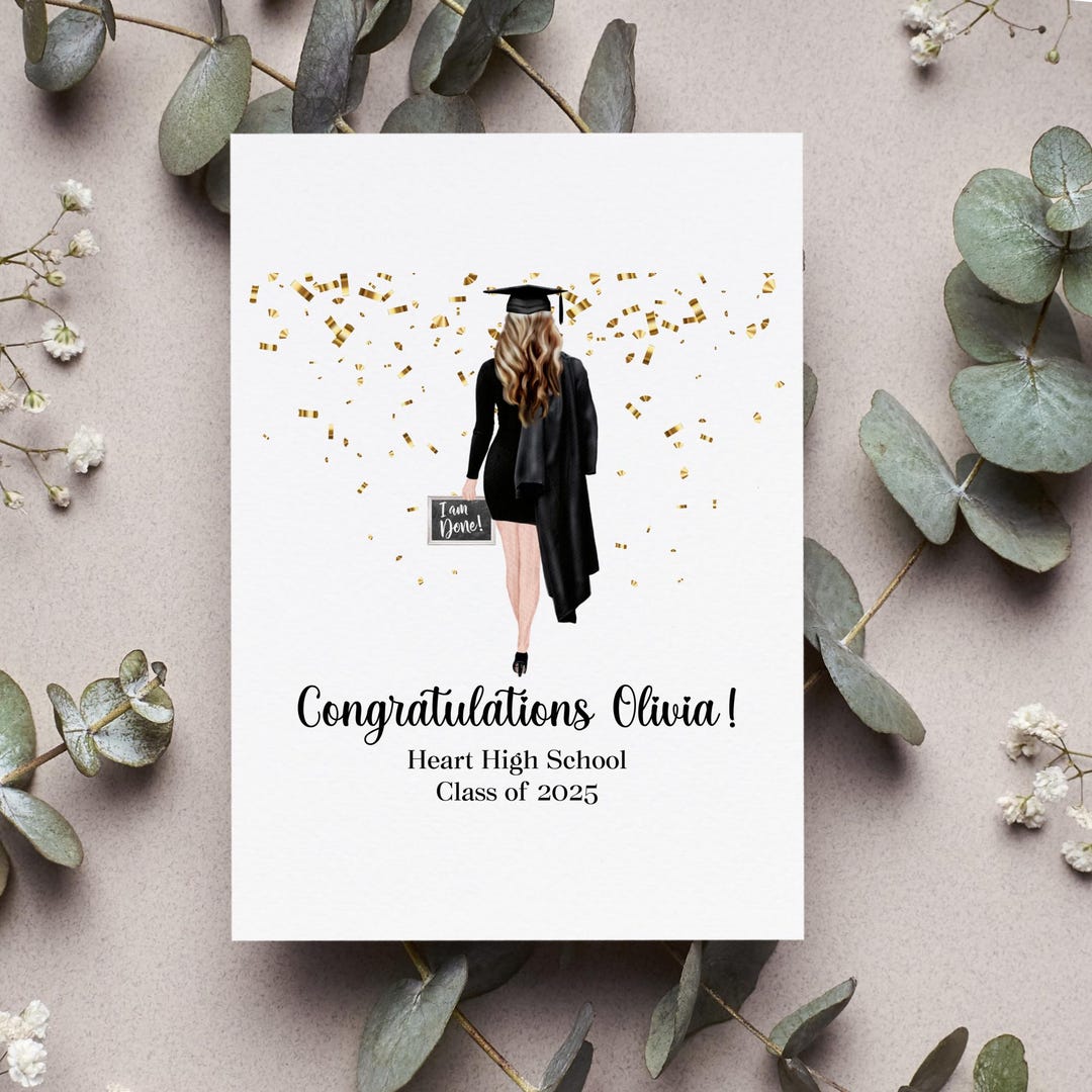 Personalized Graduation Congrats Card, Daughter Graduate Gift, Niece ...