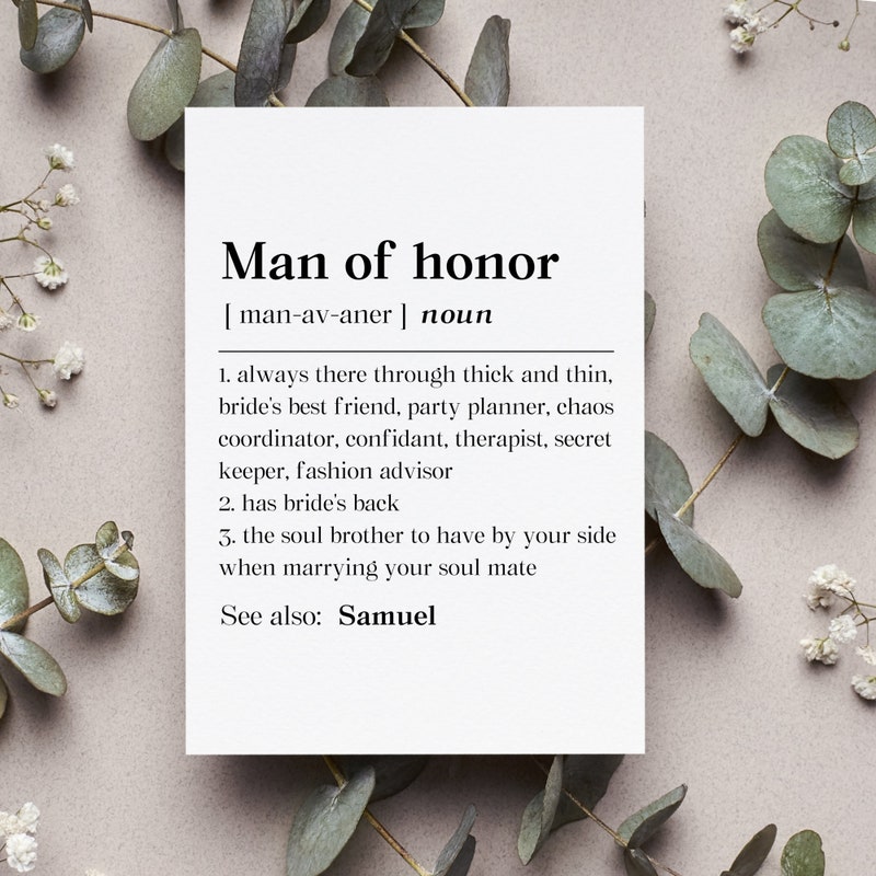 Man of Honor - Etsy