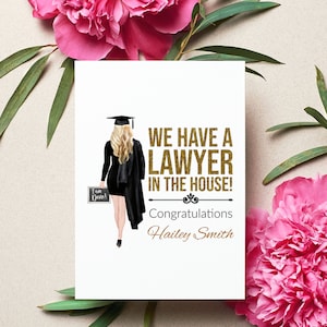 Personalized Lawyer Graduation Card for Her, Law School Graduate Gift ...