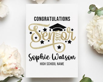 High School Graduation Card Personalized High School Grad Card Custom ...