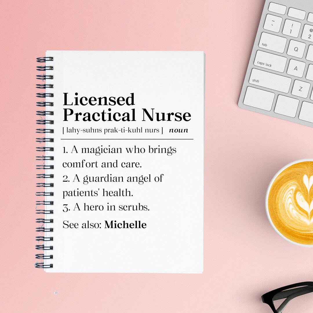 Personalized Lpn Notebook, Custom Neonatal Licensed Practical Nurse ...