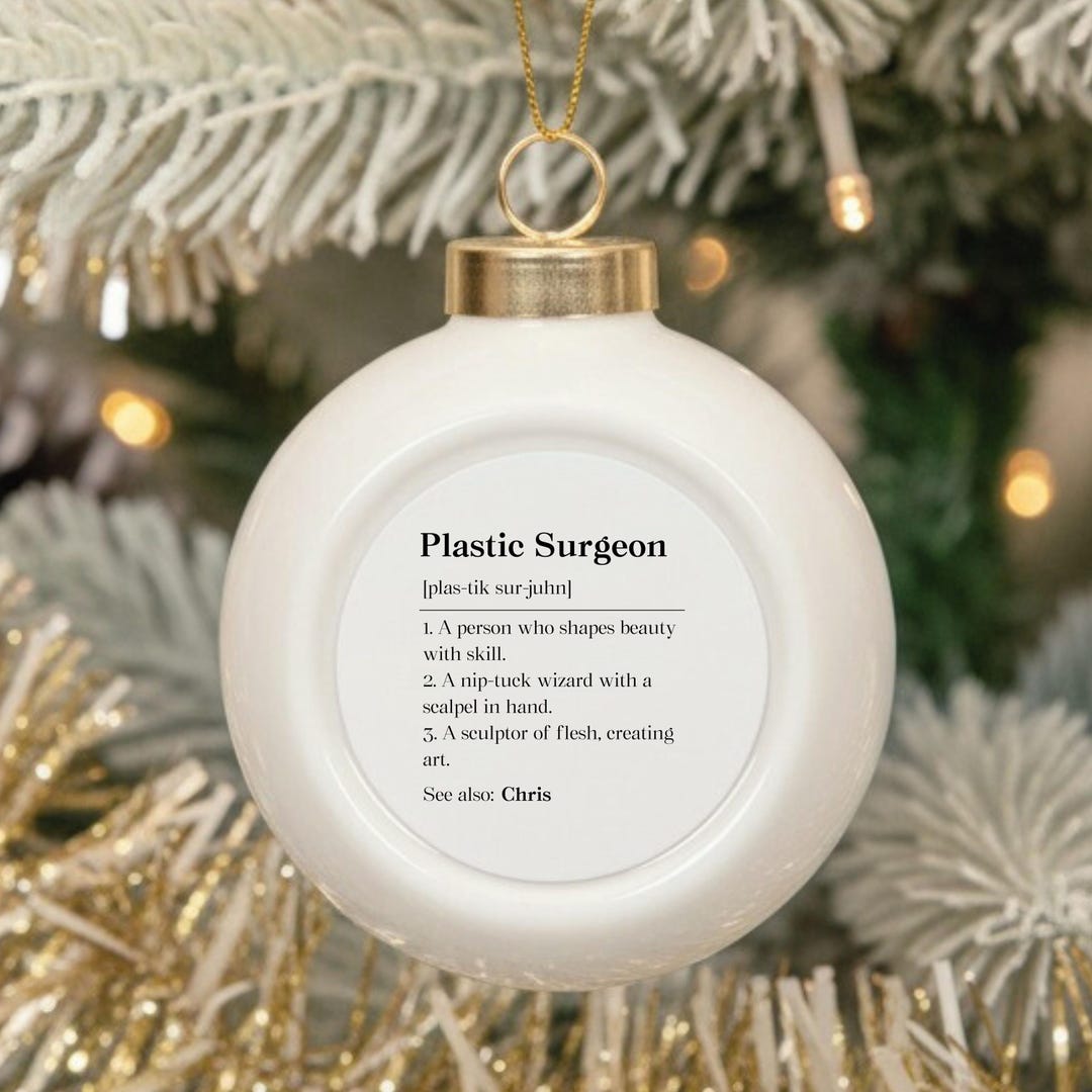 Personalized Plastic Surgery Graduate Ornament, Plastic Surgery ...