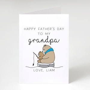 Happy Father's Day Grandpa Card, Custom Grandpa Father's Day Gift ...