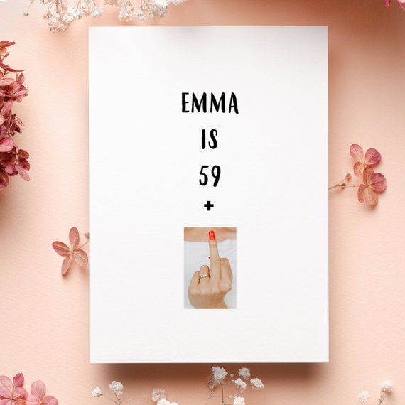 Best Friend Birthday Card Funny Middle Finger Birthday Card - Etsy