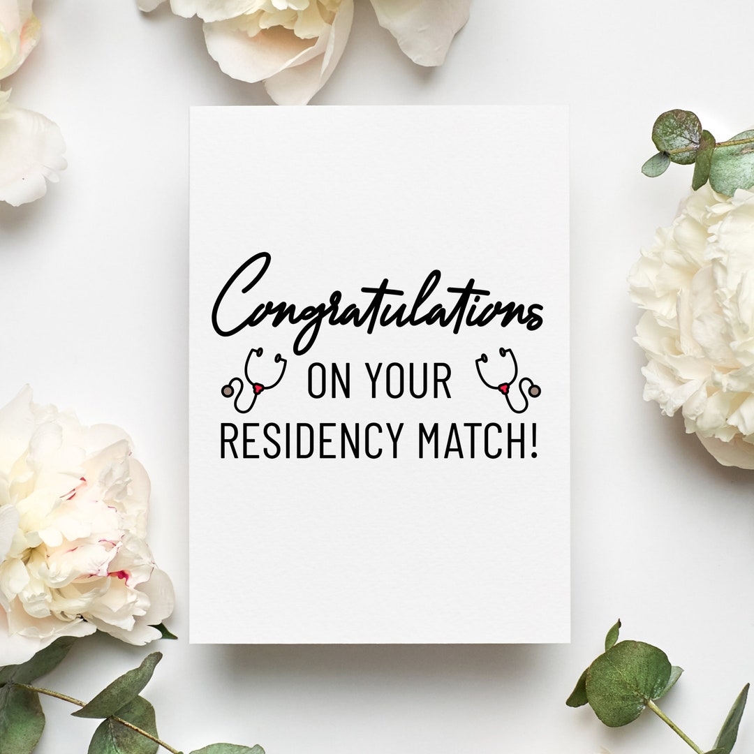 Residency Card, Medical Student Greeting Card, Future Doctor Card ...