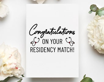 Residency Match Card | Etsy