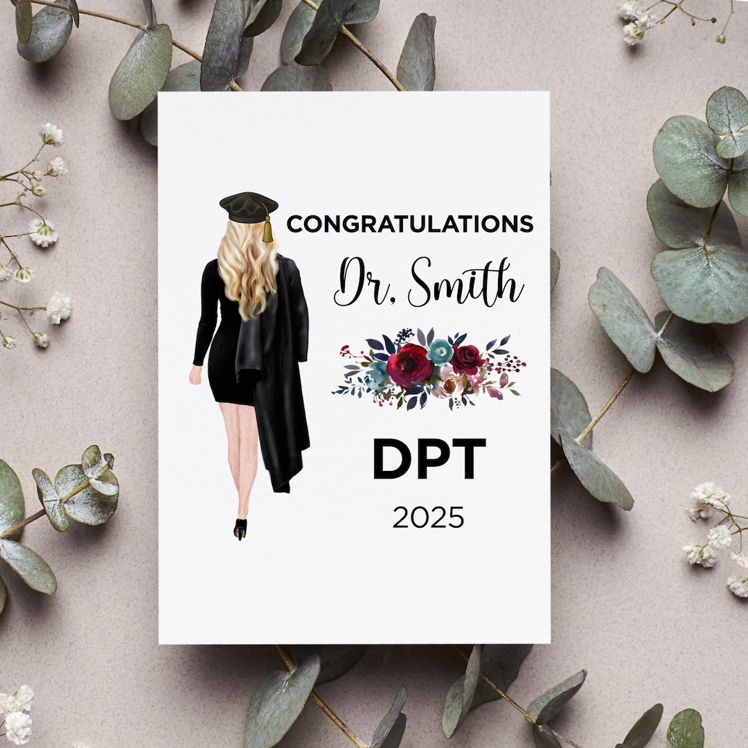Personalized Doctor of Physical Therapy Graduation Card, Custom Dpt ...