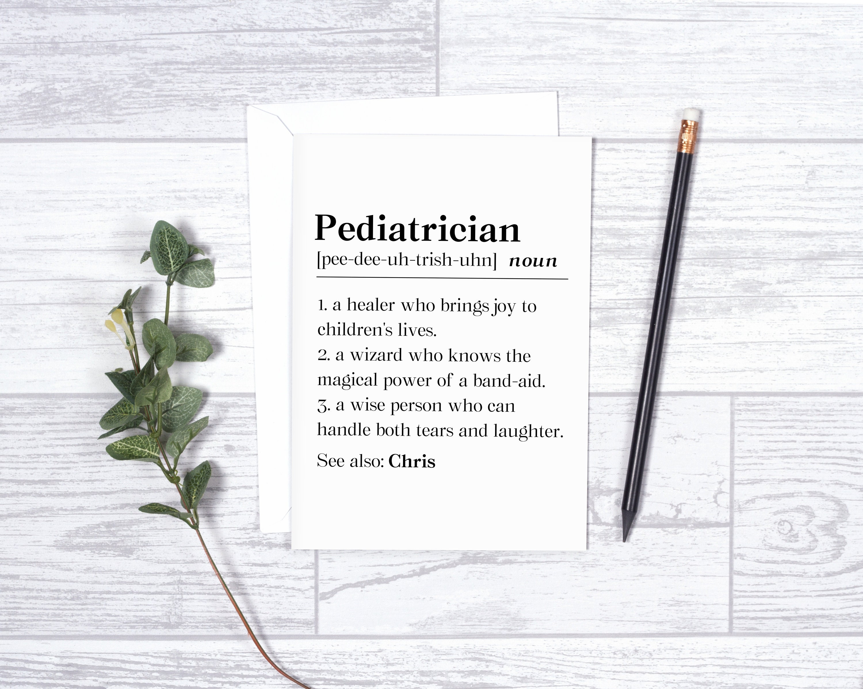 Personalized Pediatrics Resident Card, Pediatrician Graduation Gift ...