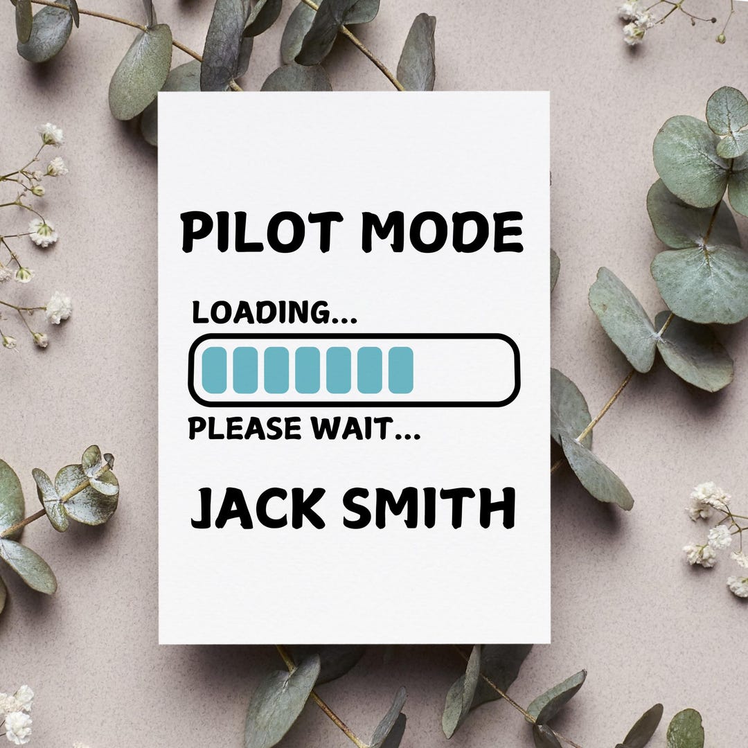 Personalized Pilot Graduation Card, Custom Flight School Graduate Gift ...