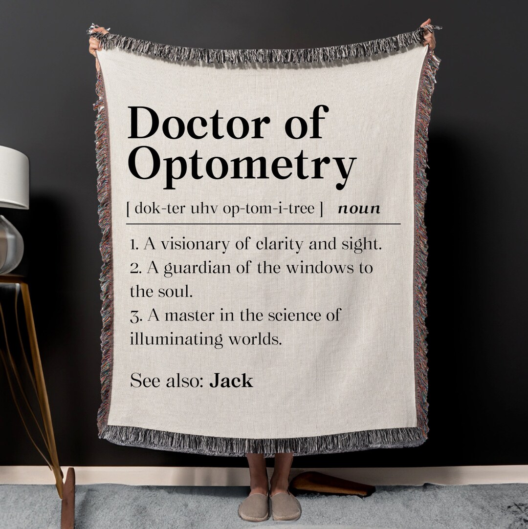 Personalized Doctor of Optometry Graduate Woven Blanket, Custom Doctor ...