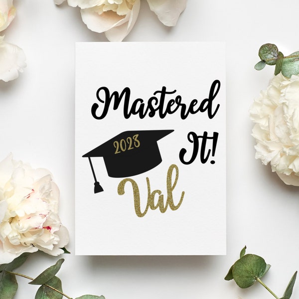 Card for Daughter Masters Degree Graduation - Etsy