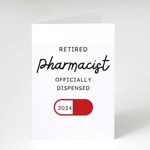 Personalized Retired Pharmacist Funny Card, Retired Pharmacy Tech Gift ...