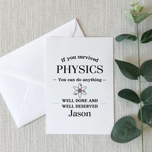 Personalized Physics Graduation Card, Funny College Grad Gift ...